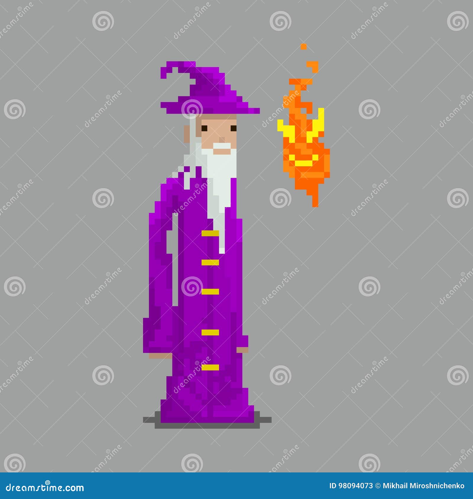 Pixel Wizard Necromancer Royalty-Free Stock Image | CartoonDealer.com ...