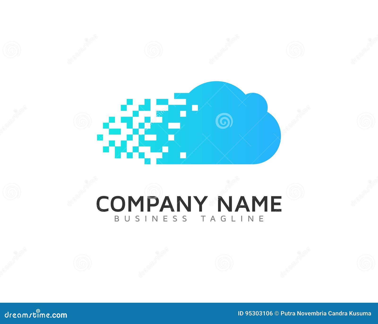 Pixel-Wolken-Ikone Logo Design Element Vektor Abbildung - Illustration ...