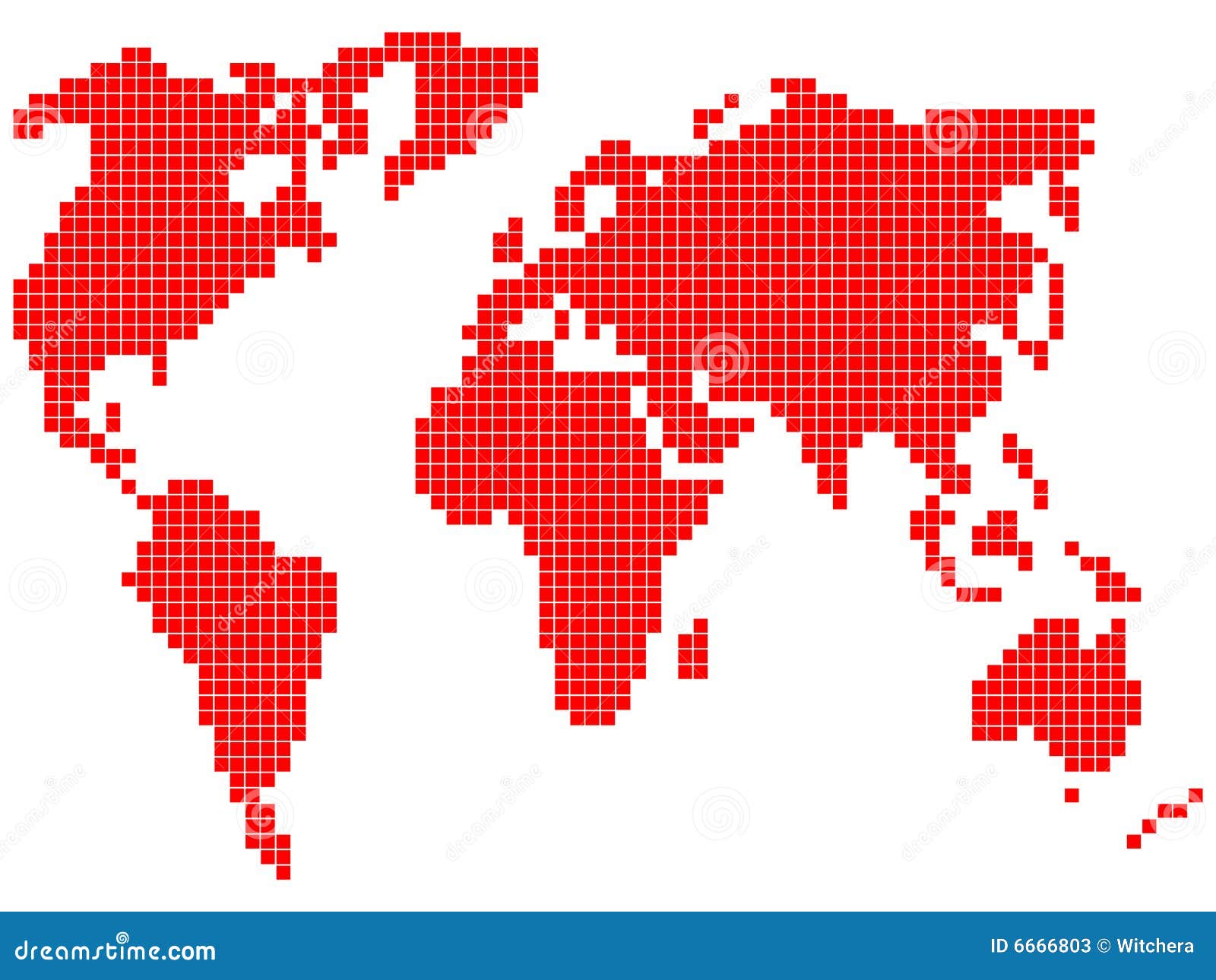 Pixel world map stock illustration. Illustration of abstract - 6666803