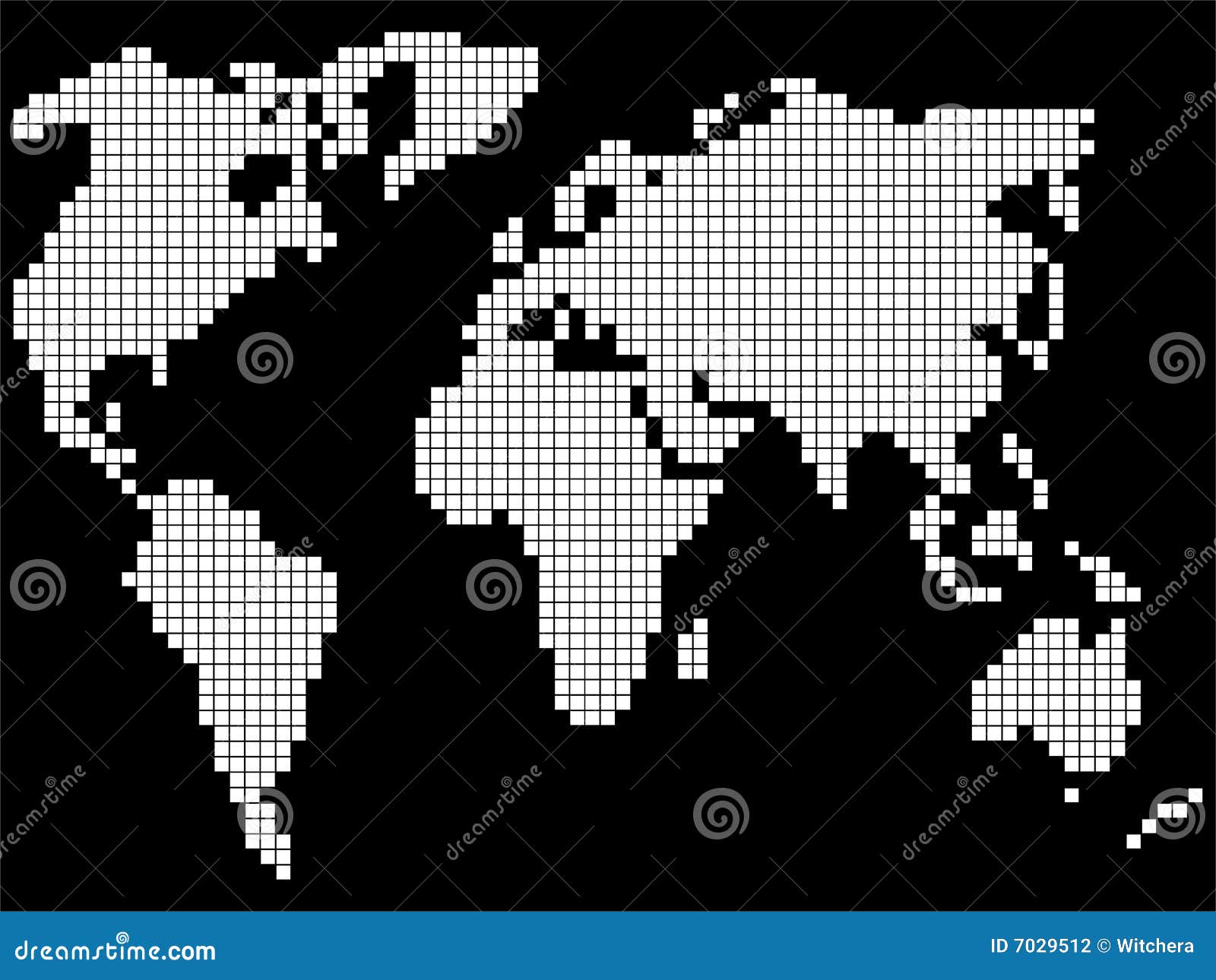 Pixel World Map, Design. Planet Earth Continents And Oceans, Vector ...