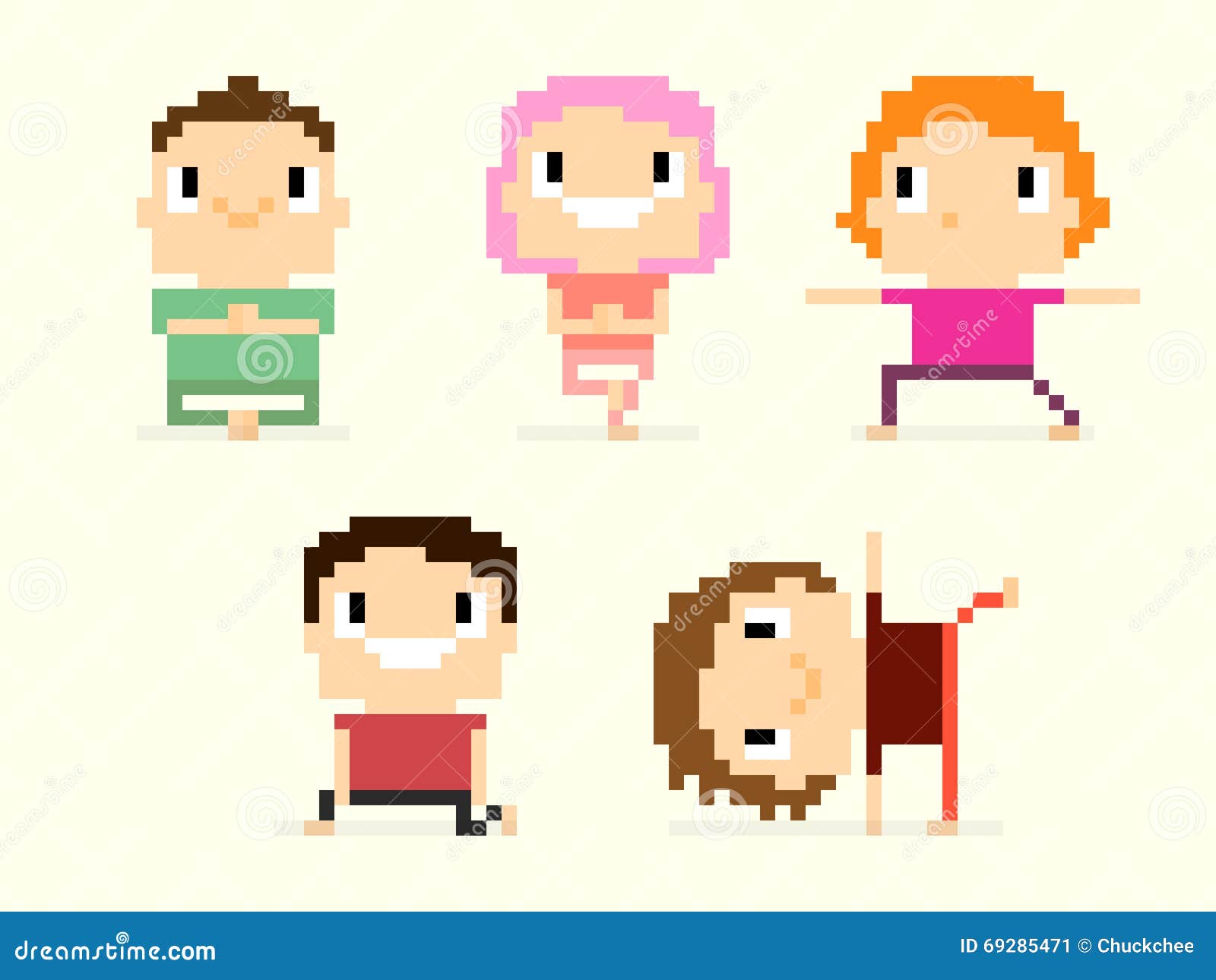 Pixel Yoga stock vector. Illustration of design, body - 69285471