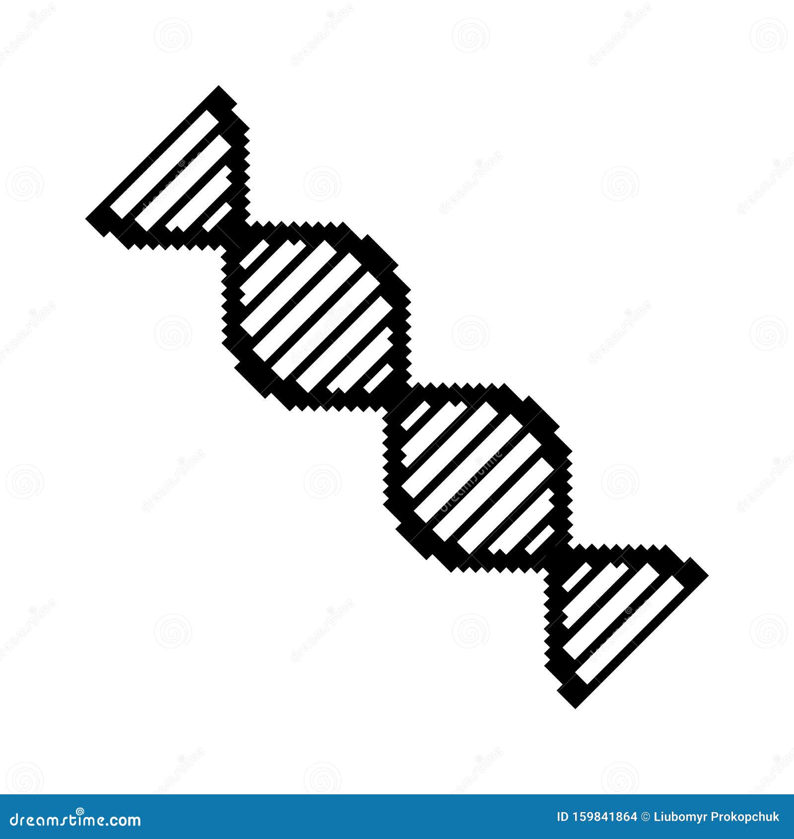 Pixelart-DNA-Helix stock abbildung. Illustration von auslegung - 159841864