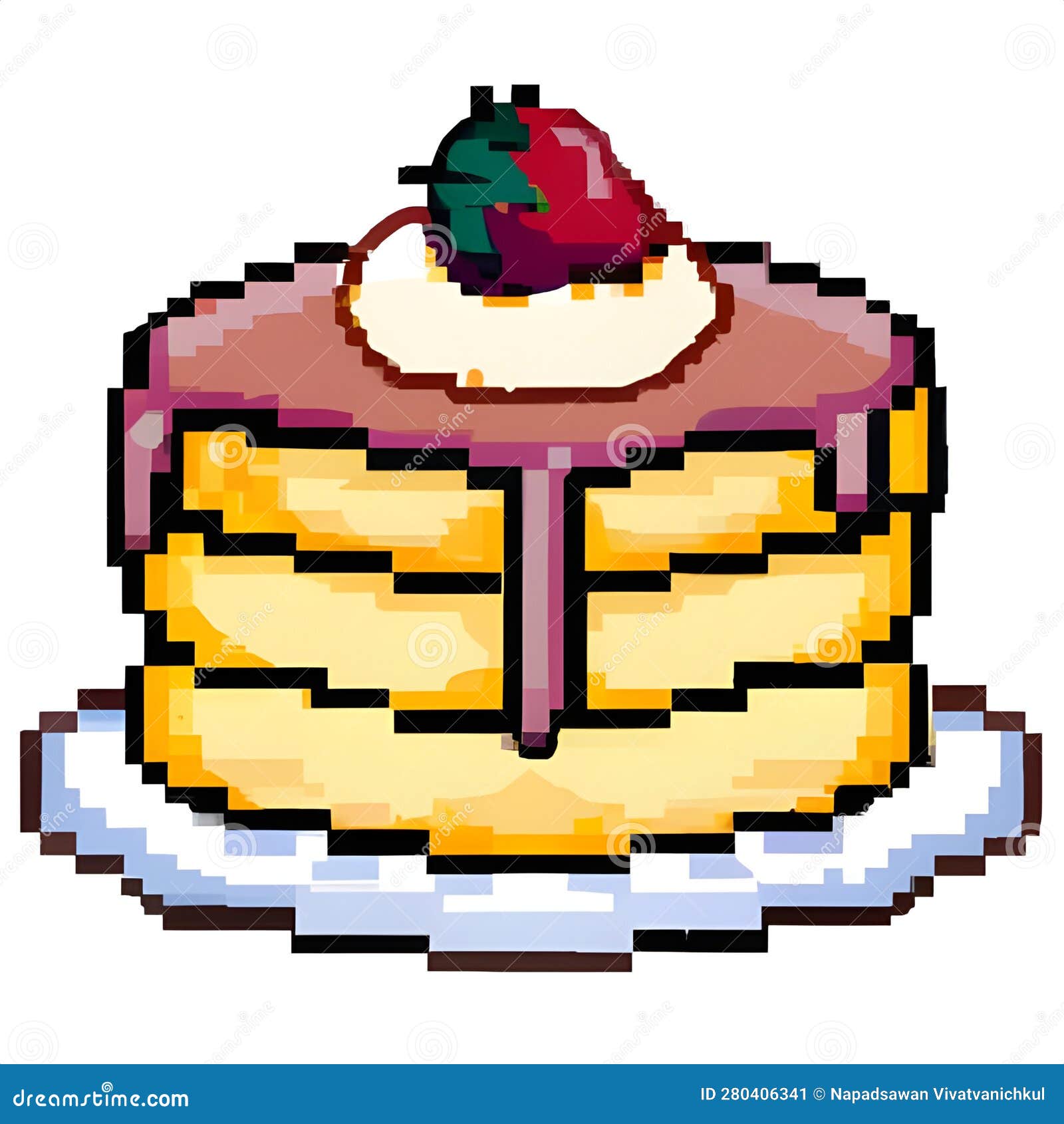 Pixelart. Generative Hilfe. Stock Abbildung - Illustration von karikatur, kuchen: 280406341