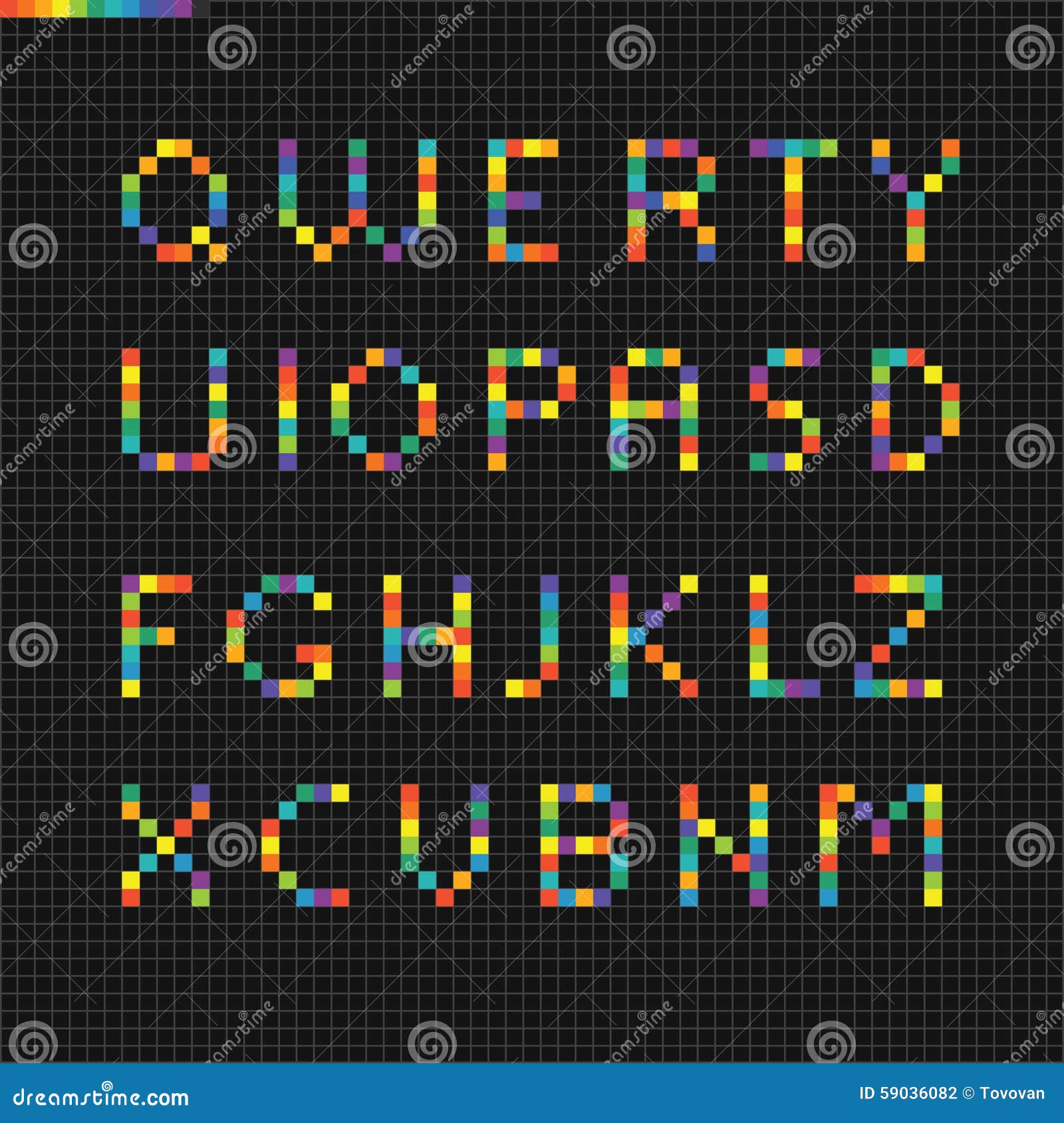 Pixelart Geometric Alphabet. Design Elements Stock Vector ...