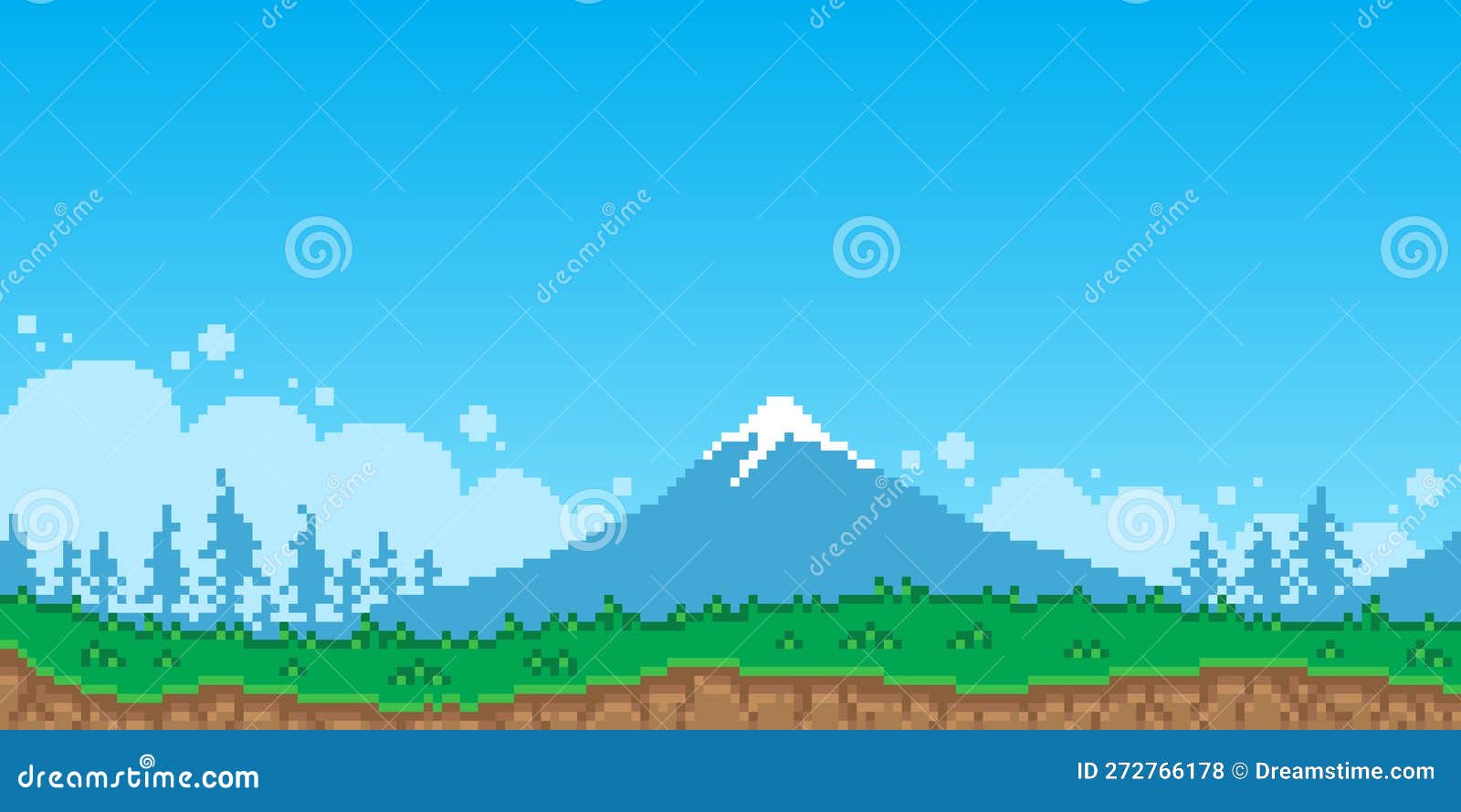 Grass Platformer Level Floor Design Set Vector Illustration ...