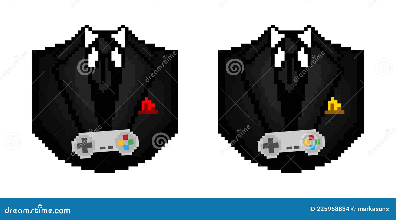 Pixelate Gaming Suit with Classic Joystick Stock Vector - Illustration ...