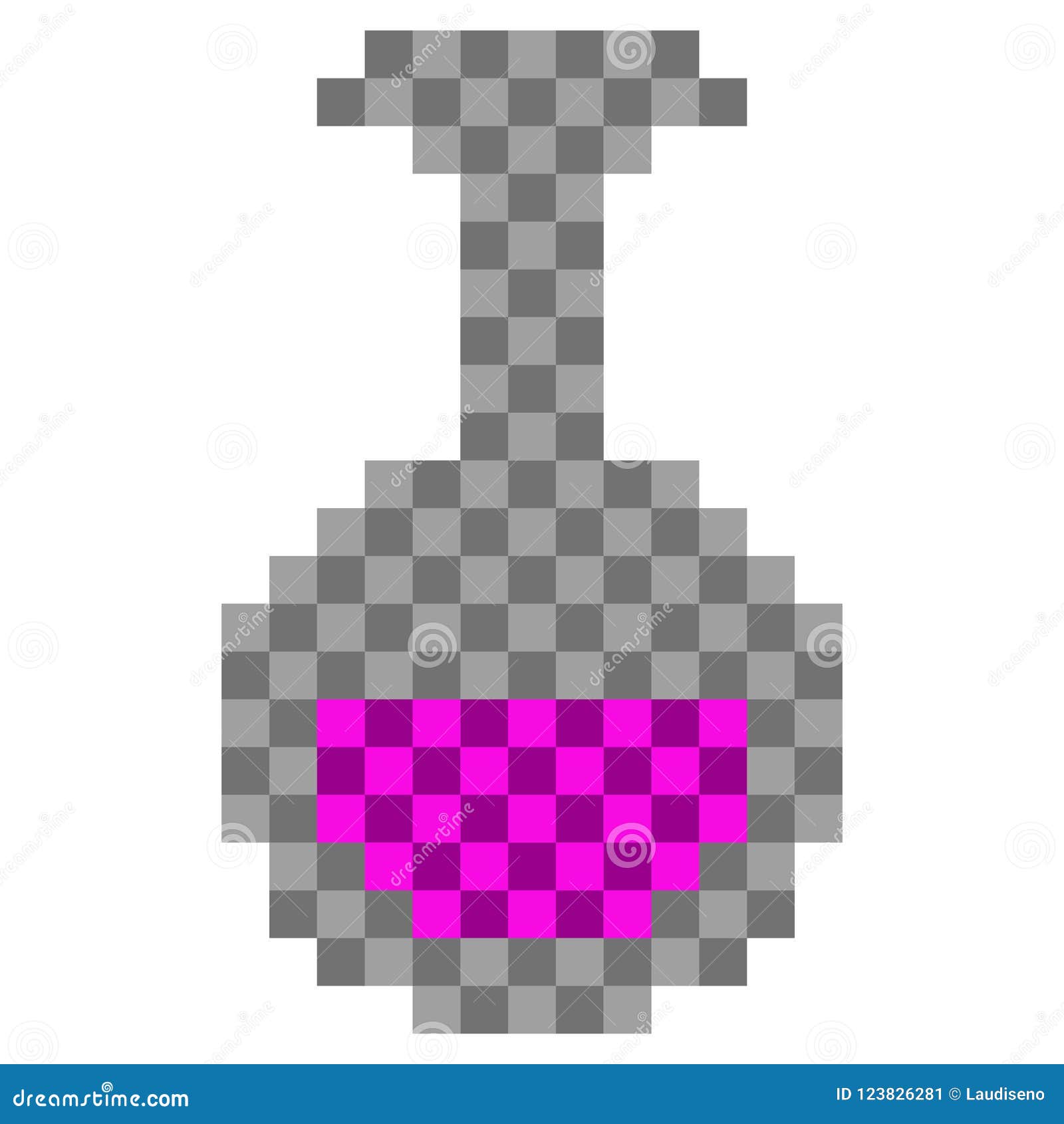 Pixelated Alchemy Flask Icon Stock Vector - Illustration of elixir ...