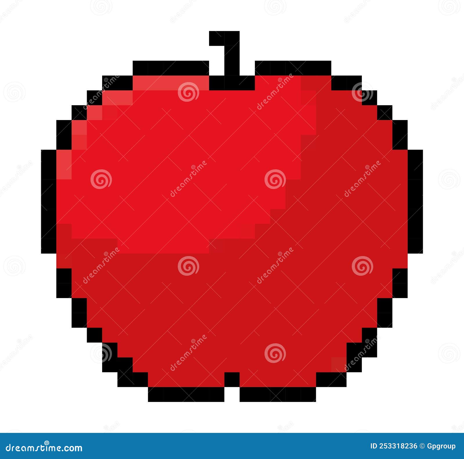 Pixelated apple design stock vector. Illustration of design - 253318236