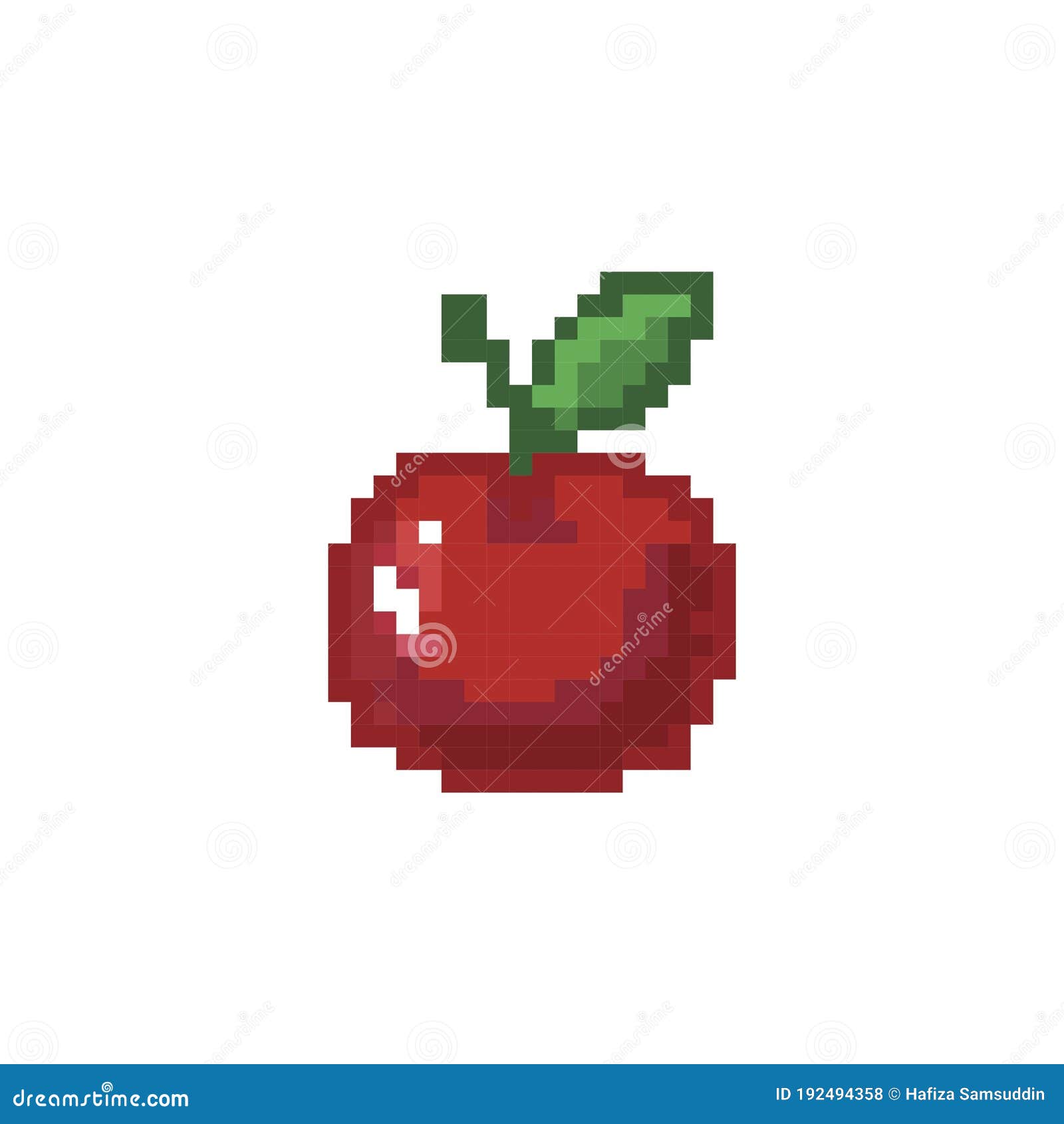 Pixelated Apple. Vector Illustration Decorative Design Stock Vector ...