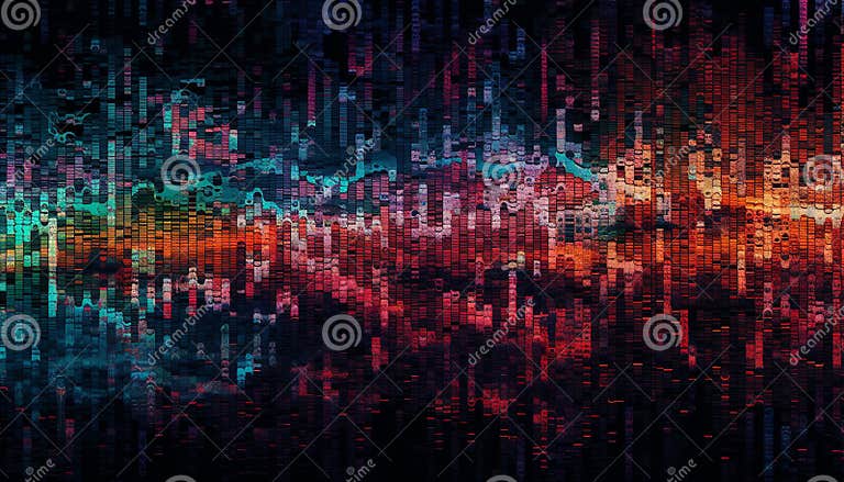 Pixelated Backdrop, Glitched Error Message, Futuristic Chaos Generated ...