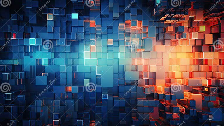 Pixelated Background Pattern Technology Stock Illustration ...