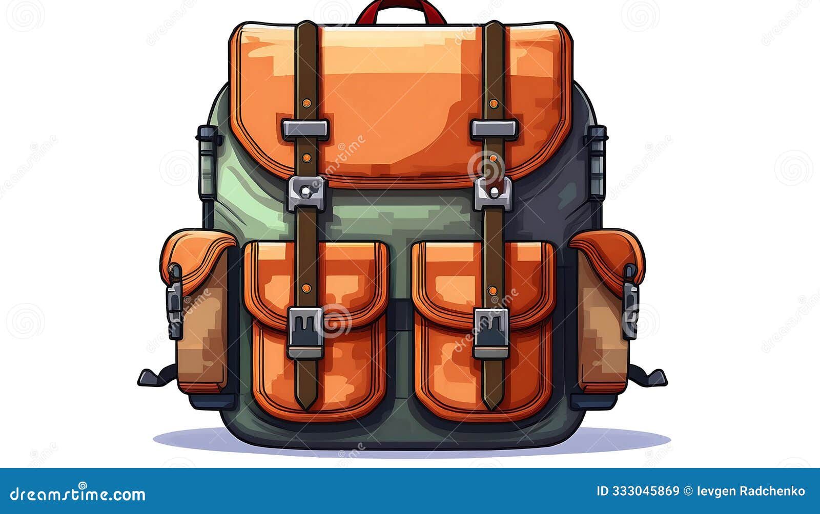 Pixelated Backpack Sprite - 16-bit Pixel Art Sprite of a Camping ...