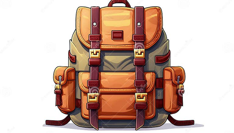 Pixelated Backpack Sprite - 16-bit Pixel Art Sprite of a Camping ...