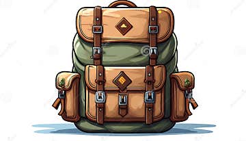 Pixelated Backpack Sprite - 16-bit Pixel Art Sprite of a Camping ...
