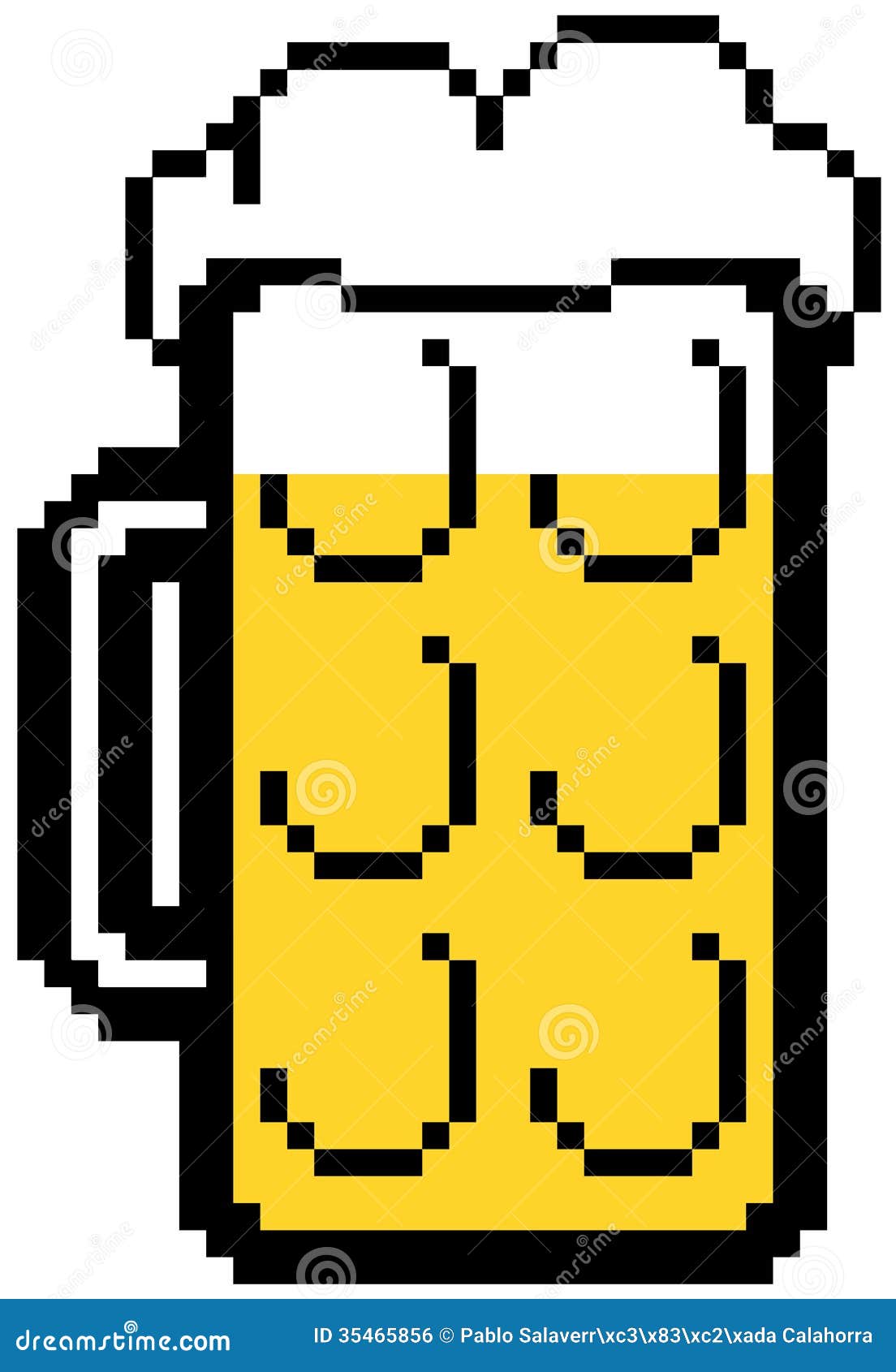 Pixelated Beer Royalty Free Stock Image - Image: 35465856