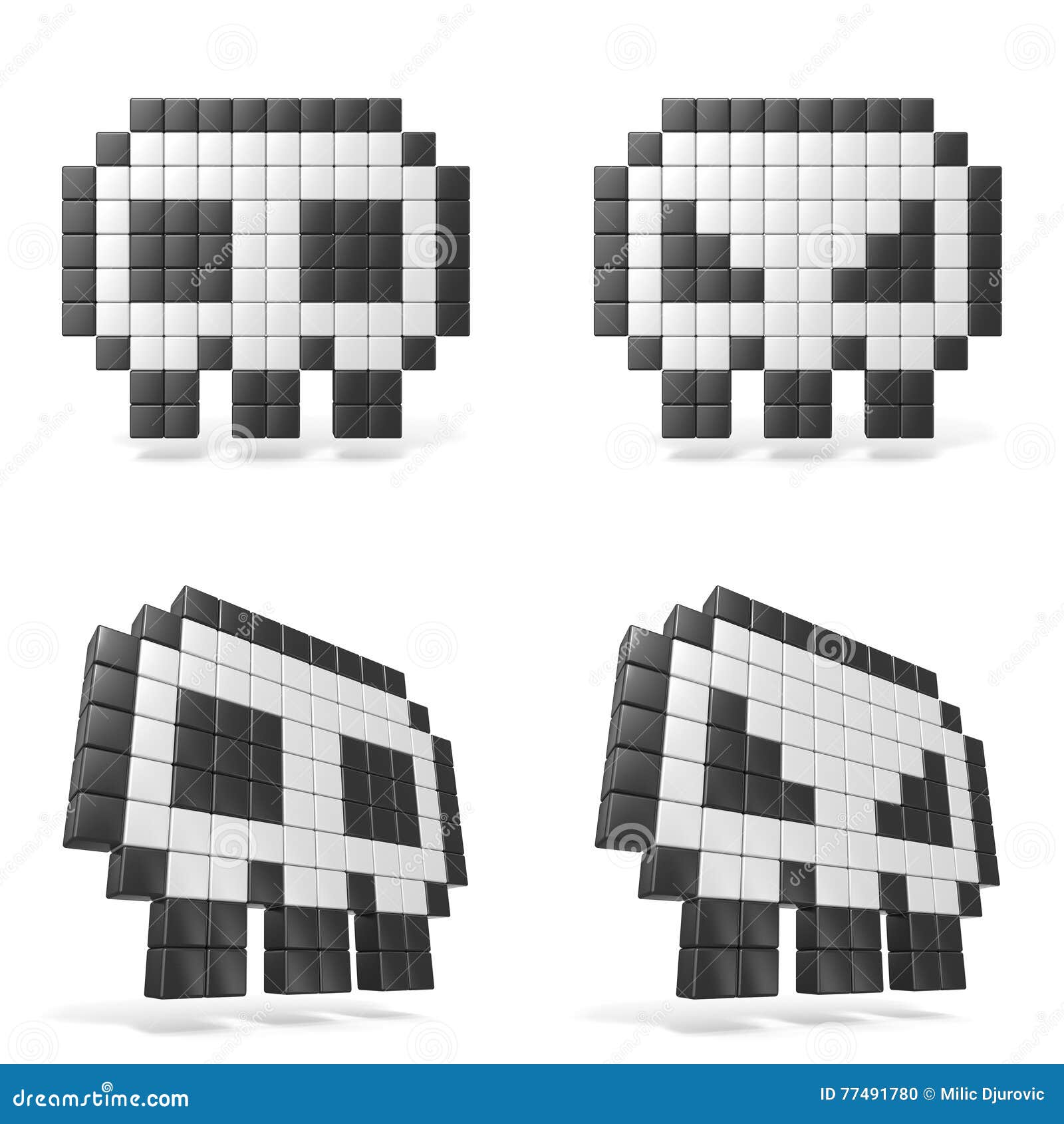 Minecraft Skeleton Head Pixel Art