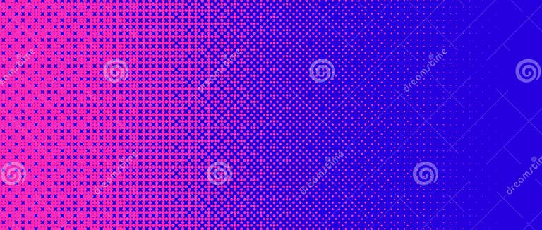 Pixelated Bitmap Gradient Texture. Blue and Pink Dither Pattern Background. Abstract Glitchy ...