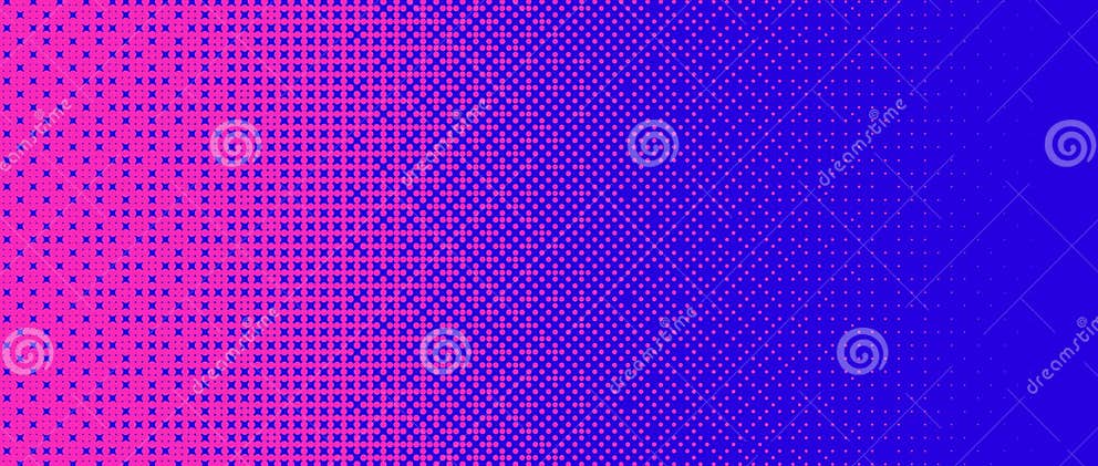 Pixelated Bitmap Gradient Texture. Blue and Pink Dither Pattern ...