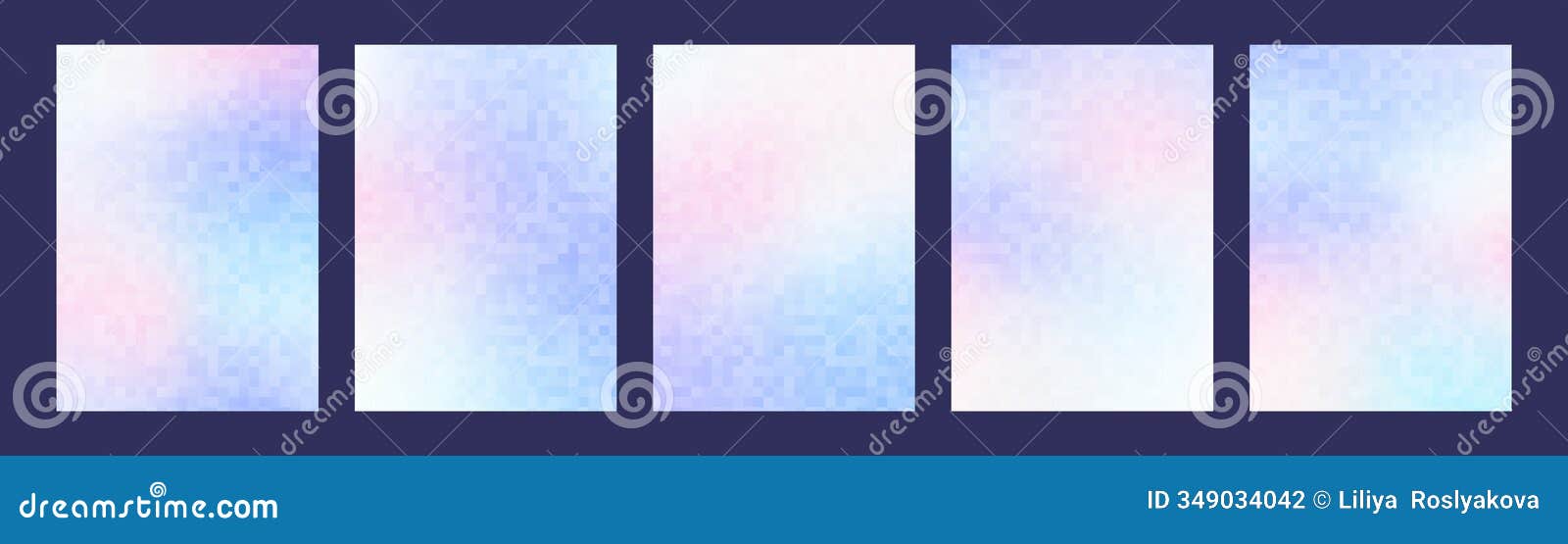 Set of Gradient Background with Pixel Texture. Y2K Card Design with ...