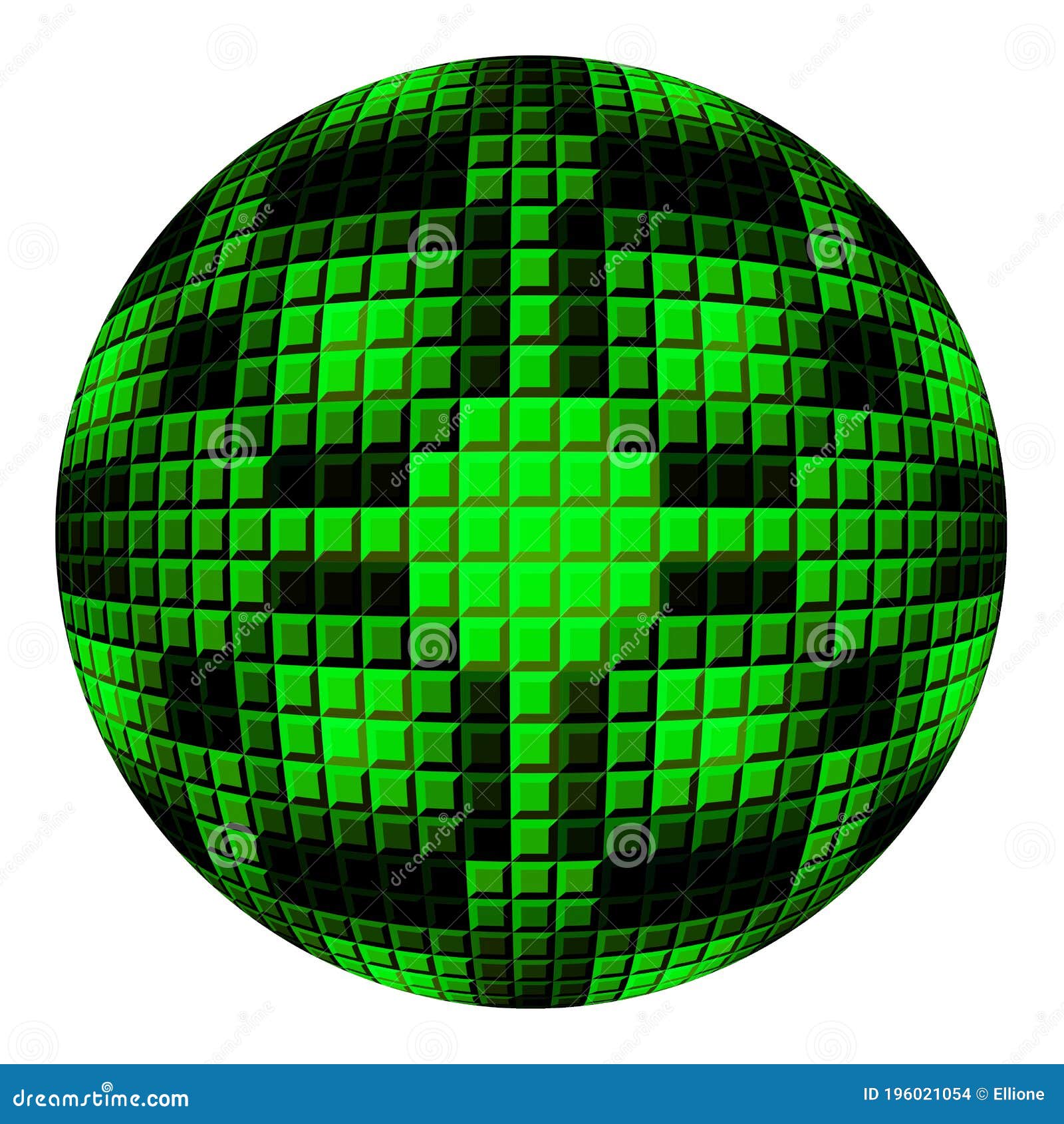Illustration Object Pixelated 3D Ball Stock Illustration - Illustration ...