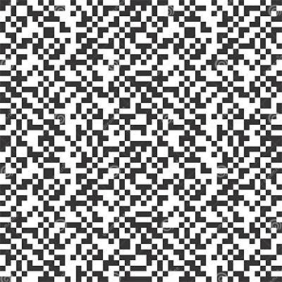 Pixelated Black N White Pattern Design Vector. Qr Code Pattern ...