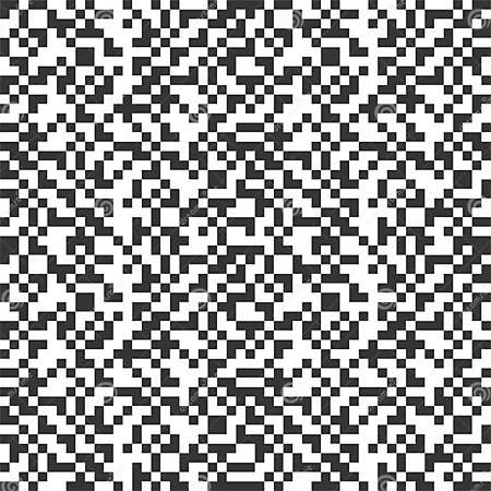 Pixelated Black N White Pattern Design Vector. Qr Code Pattern ...