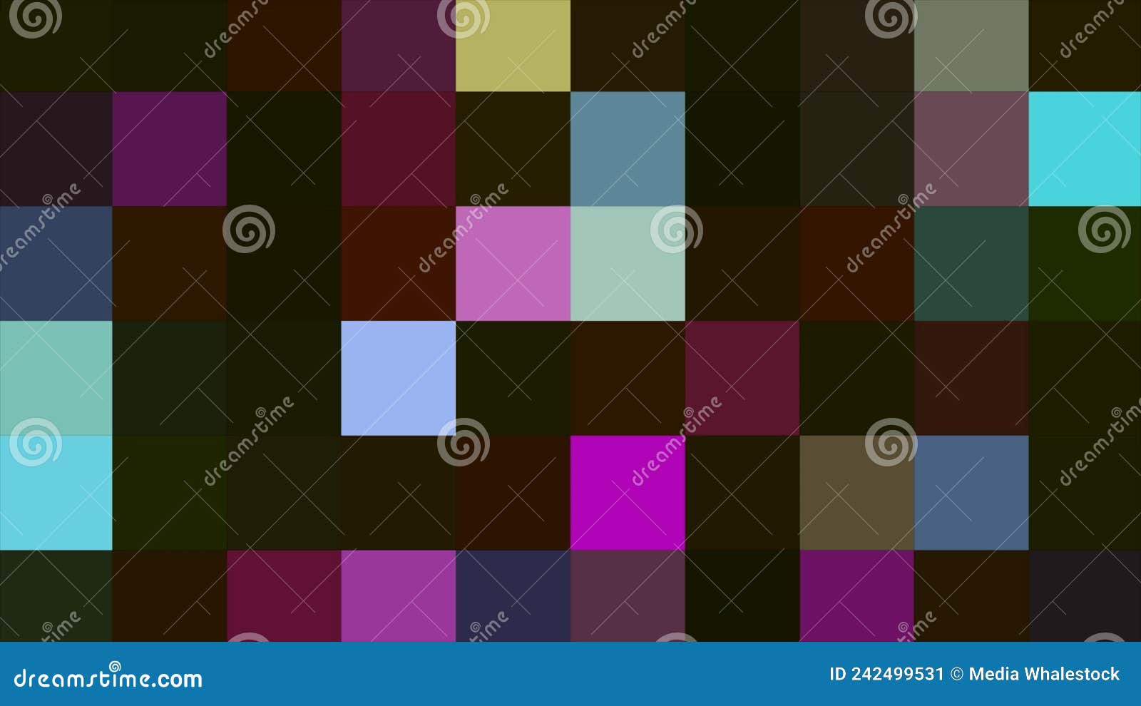 Pixelated Blinking Background, Seamless Loop. Motion. Screen of Many ...