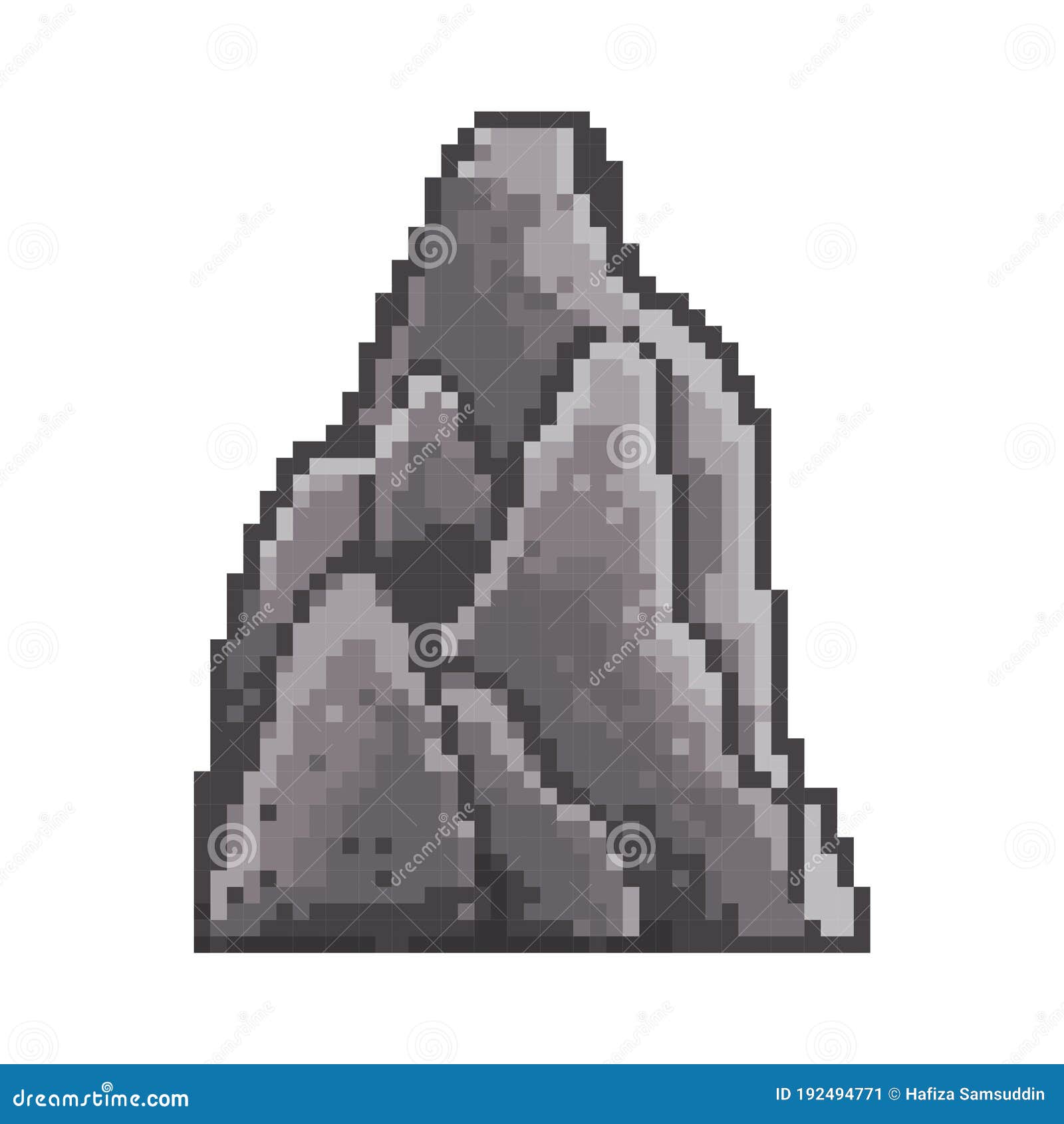 Pixelated Boulder. Vector Illustration Decorative Design Stock Vector ...