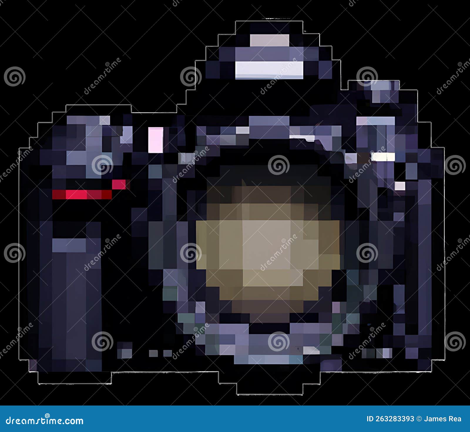 Pixelated camera stock illustration. Illustration of camera - 263283393