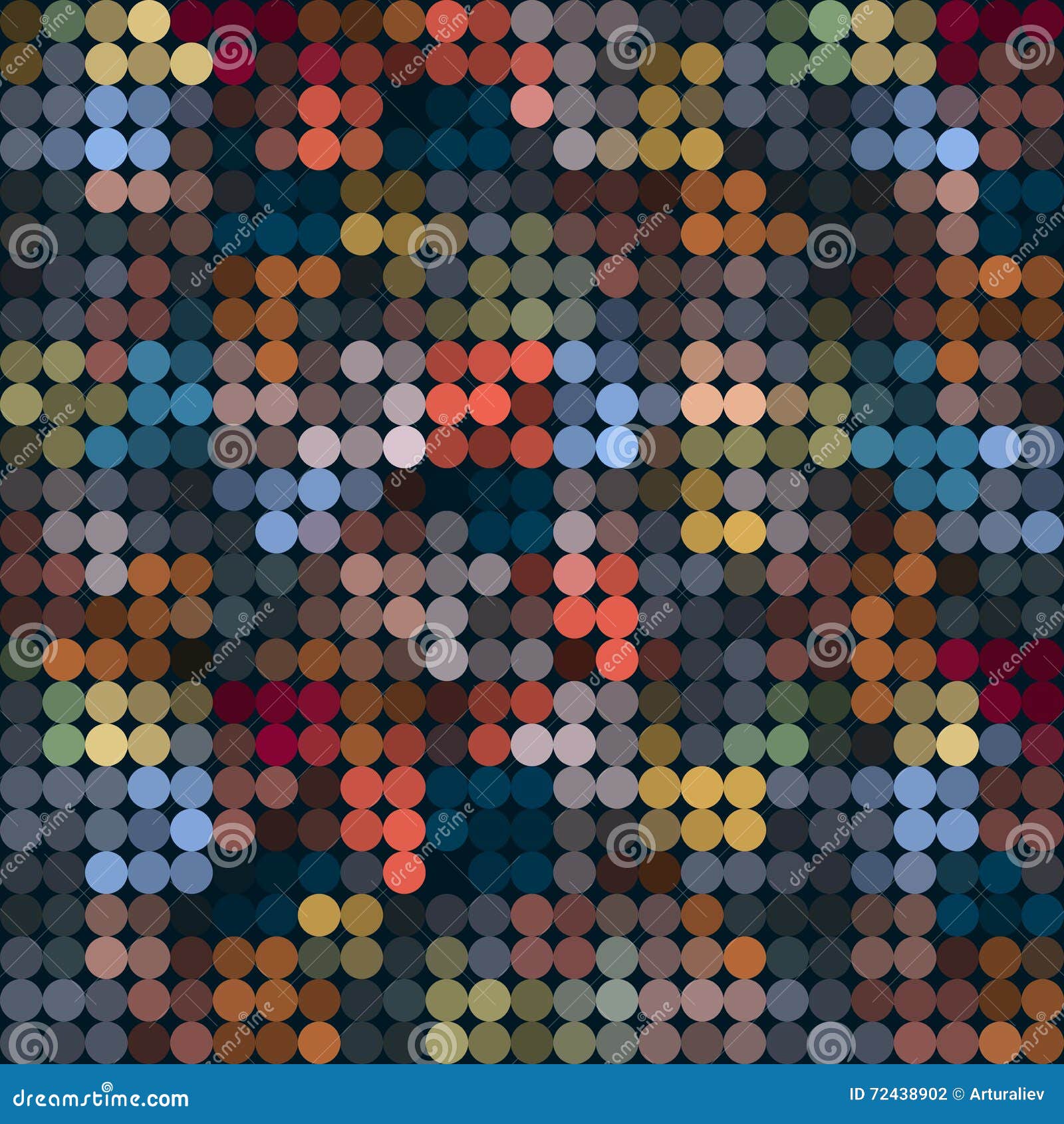 Pixelated Circles Mosaic Seamless Pattern Stock Vector - Illustration ...