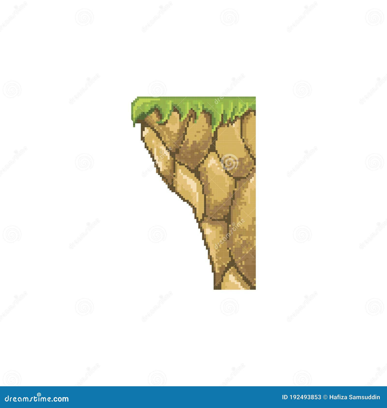 Pixelated Cliff. Vector Illustration Decorative Design Stock Vector ...