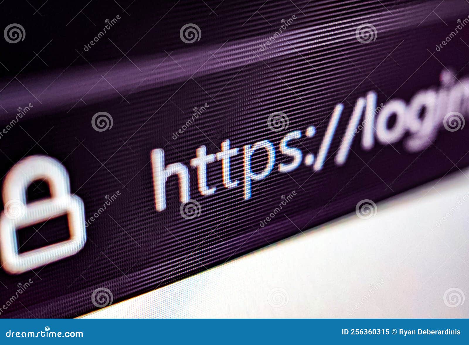 Pixelated Closeup of Internet Web Browser Search Bar with Https and ...