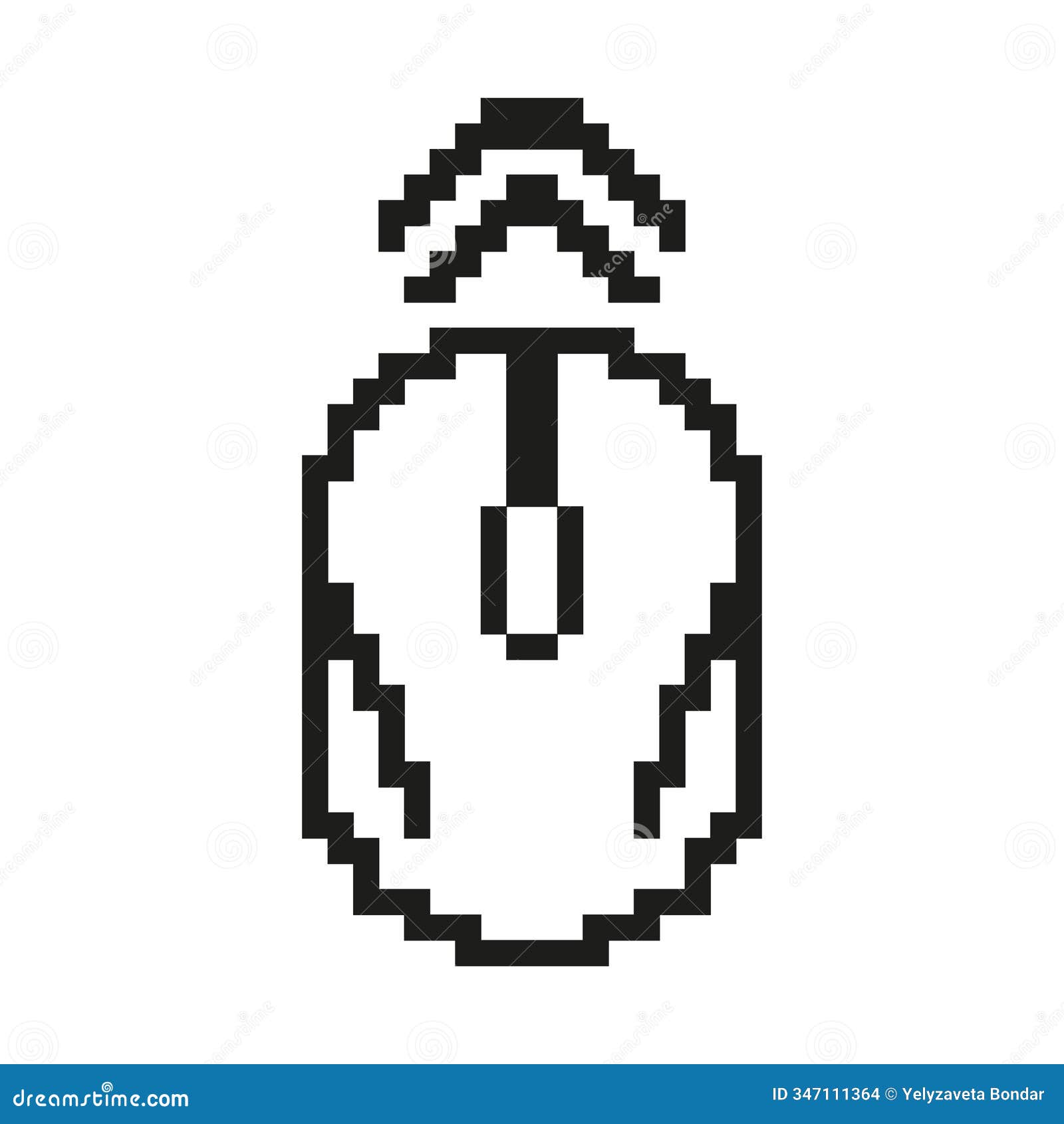 Pixelated Computer Mouse Icon. Mouse Click Symbol with Interaction ...