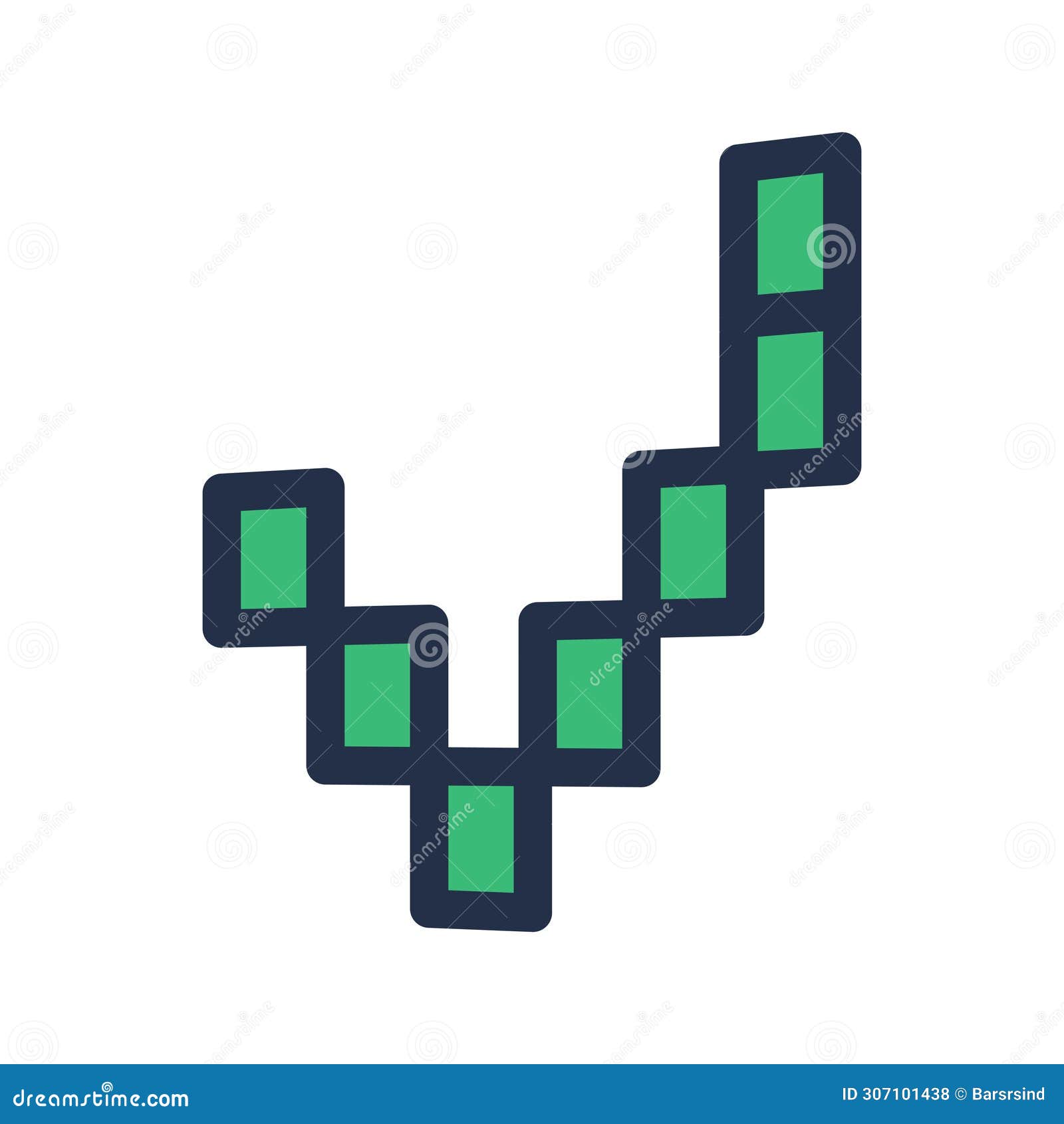 Pixelated Correct Vote Mark Green Pixel Check Mark Stock Illustration ...