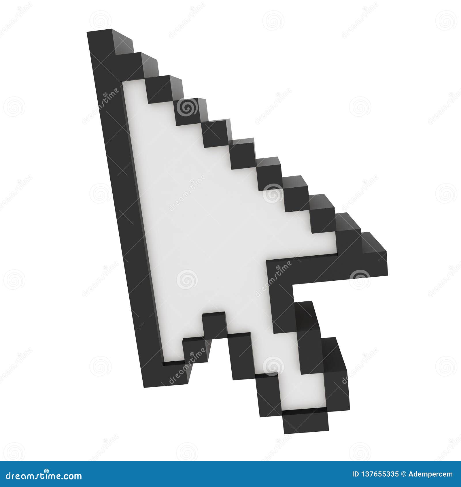 Pixelated cursor stock illustration. Illustration of choice - 137655335