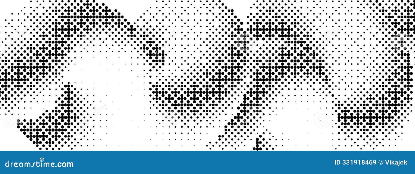 Pixelated Curved Wave Texture. Black And White Dithered Bent Lines ...