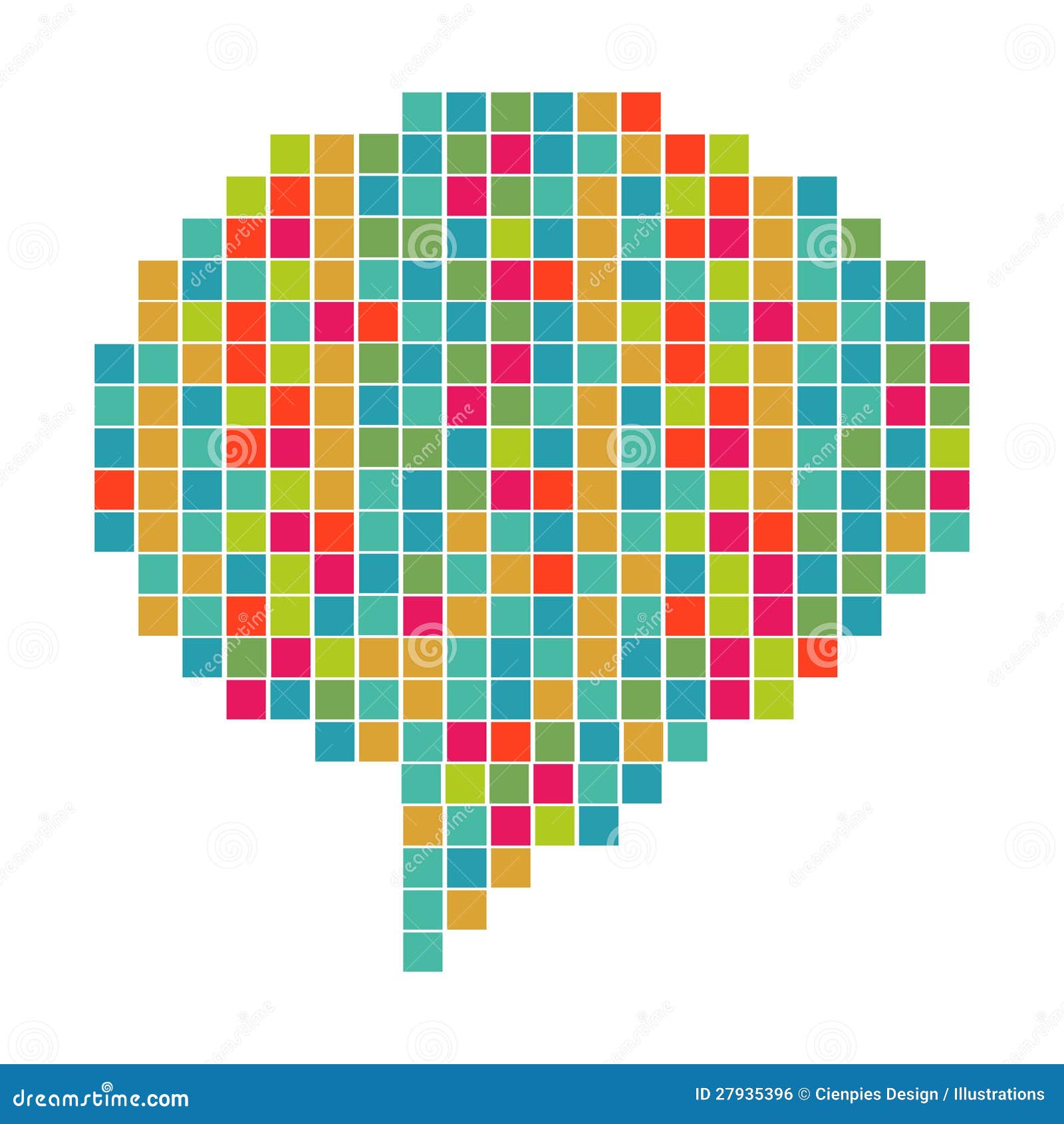 Pixelated Diversity Speech Bubble Stock Vector - Illustration of ...