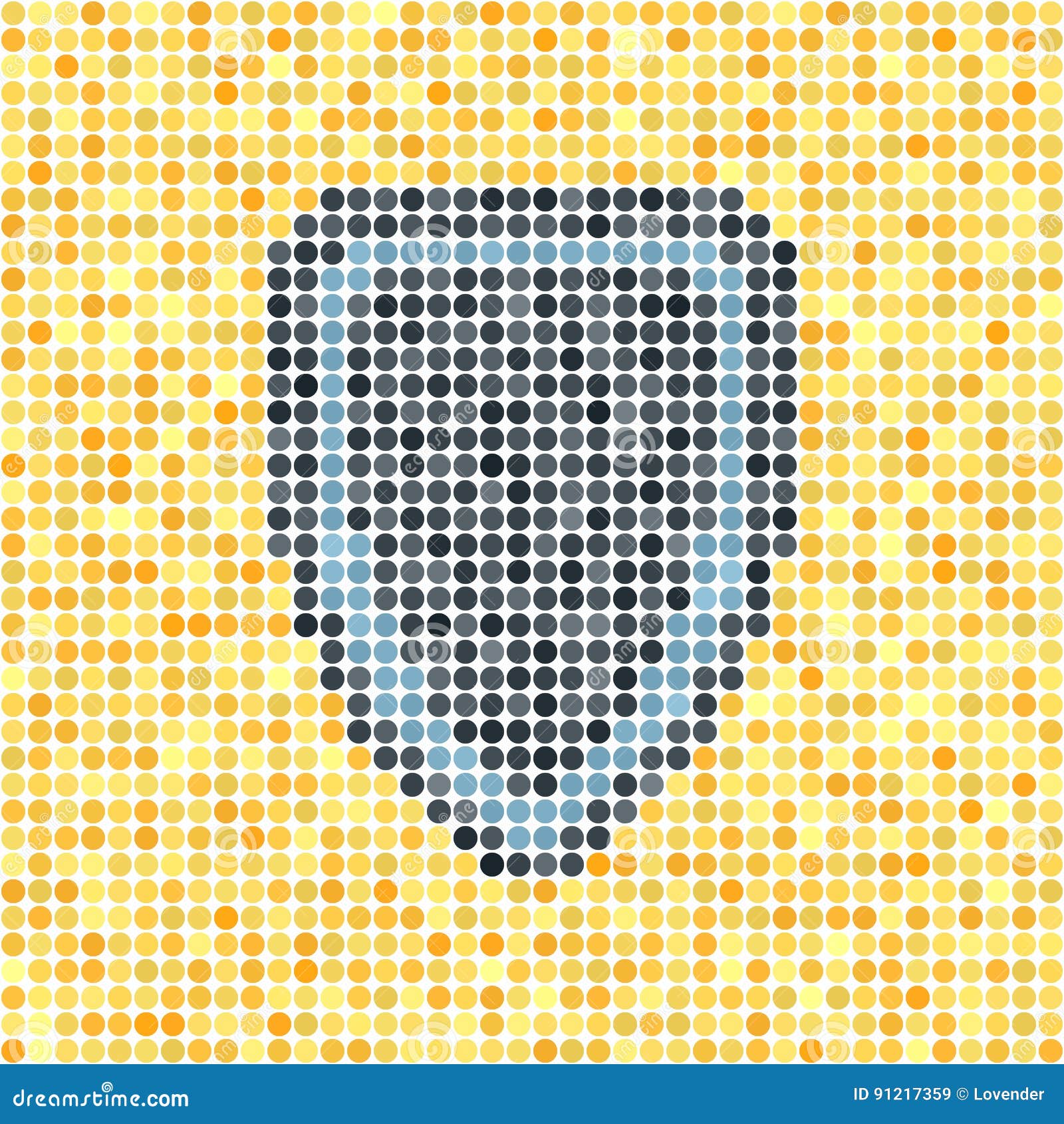 Pixelated Dot Vector Shield on Yellow Background Stock Vector ...