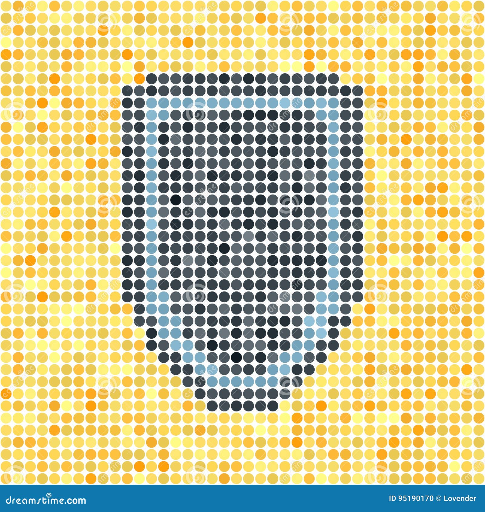 Pixelated Dot Vector Shield on Yellow Background Stock Vector ...
