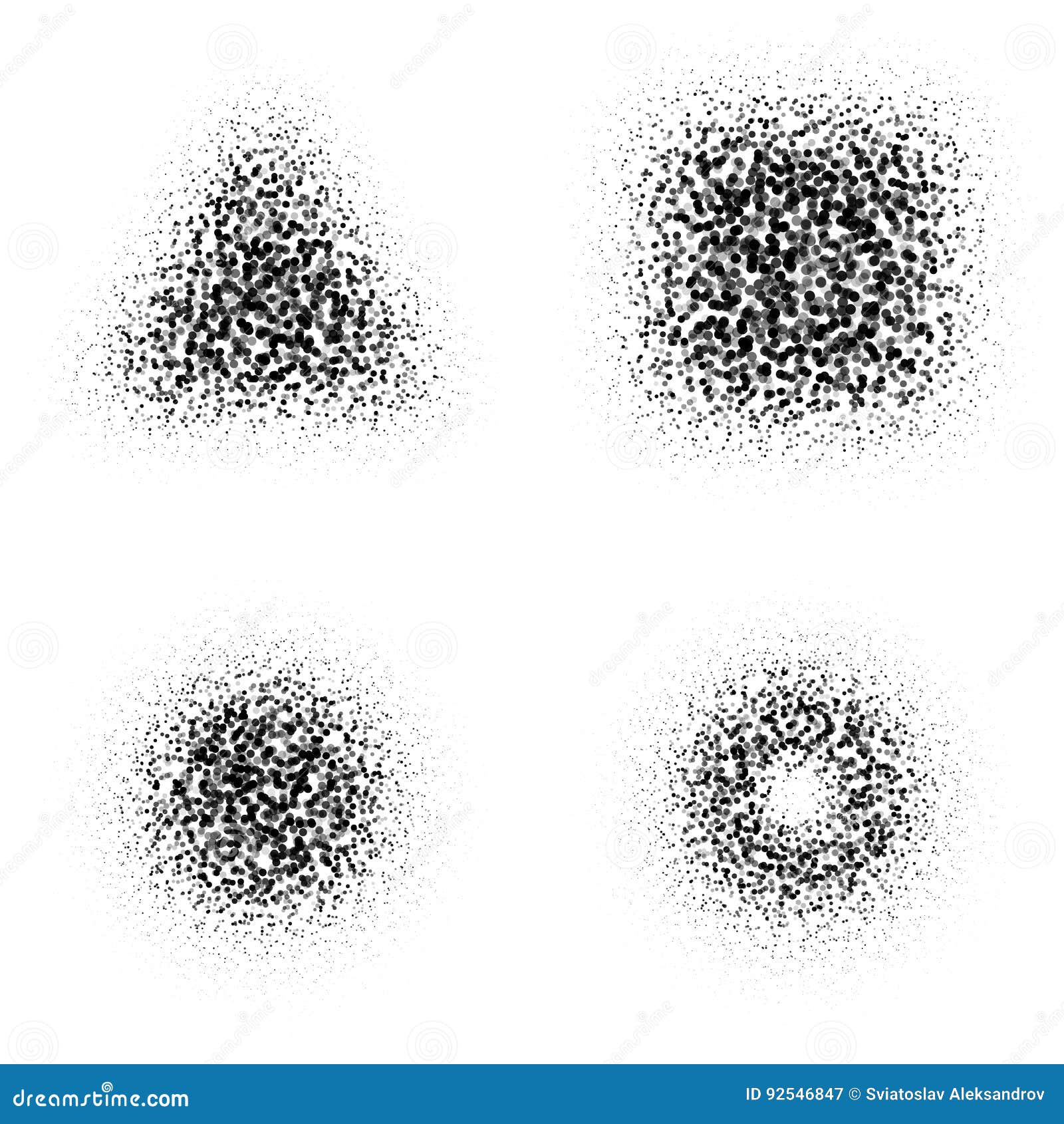 Pixelated Dotted Vector Geometric Shapes Stock Vector - Illustration of ...