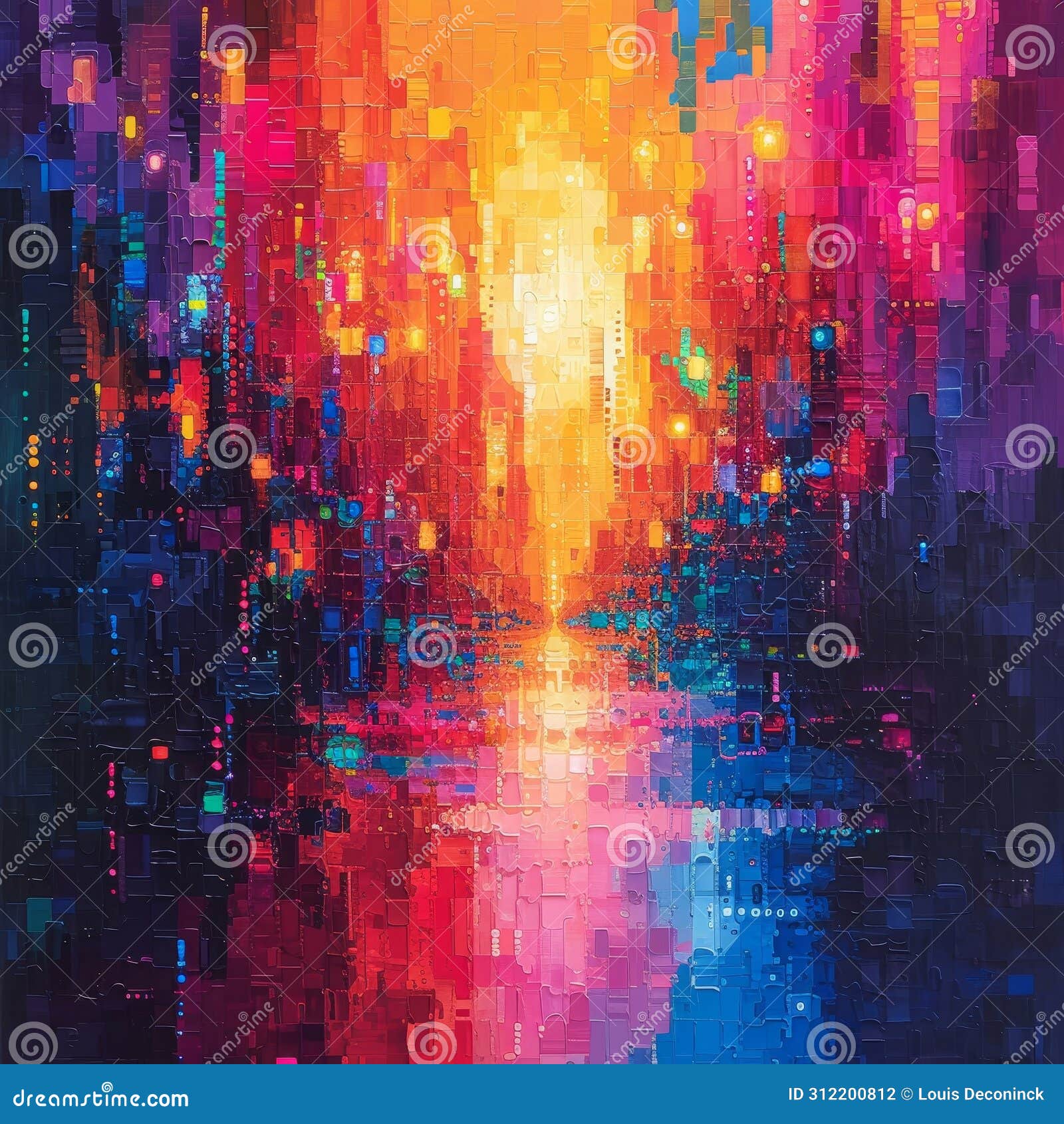 Pixelated Energy Circuits stock illustration. Illustration of ...