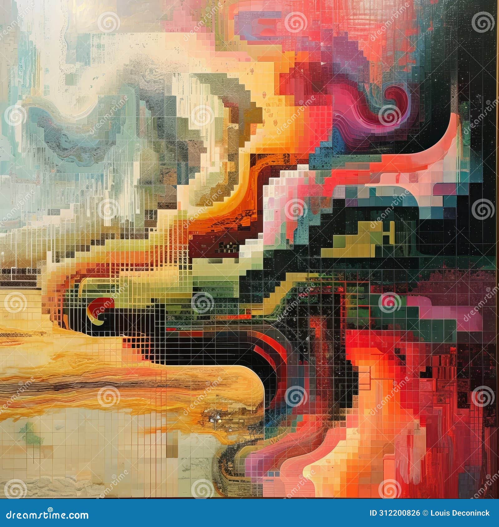 Pixelated Energy Circuits stock illustration. Illustration of abstract ...