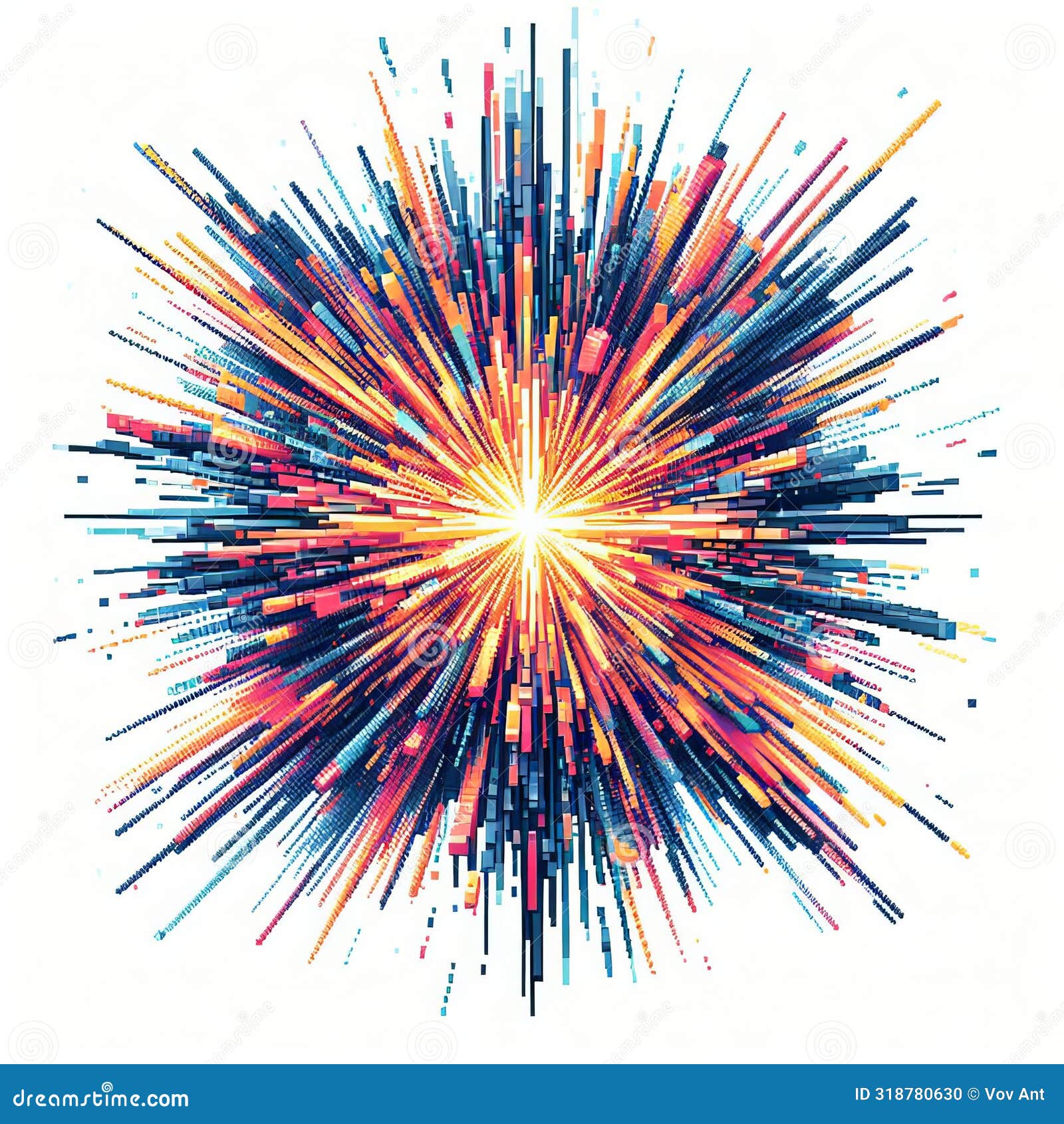 115 91. Pixelated Explosion Effect_ a Pixelated, Explo Stock ...