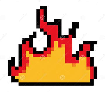 Pixelated flame design stock vector. Illustration of grow - 253318202