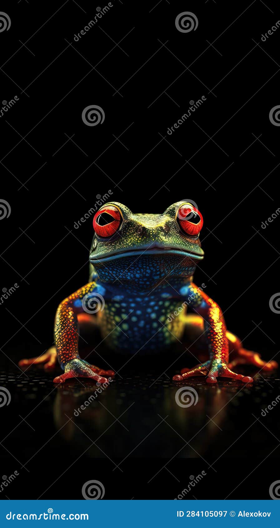 Pixelated Frog in Focus. stock illustration. Illustration of generative ...