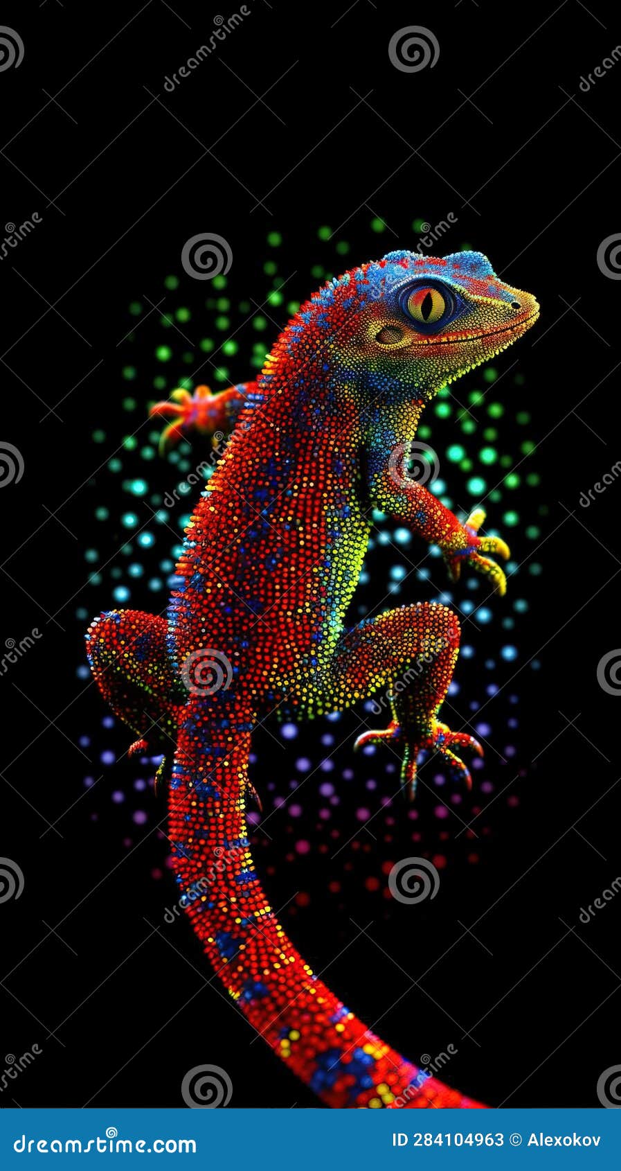 Pixelated Gecko in Focus. stock illustration. Illustration of nature ...