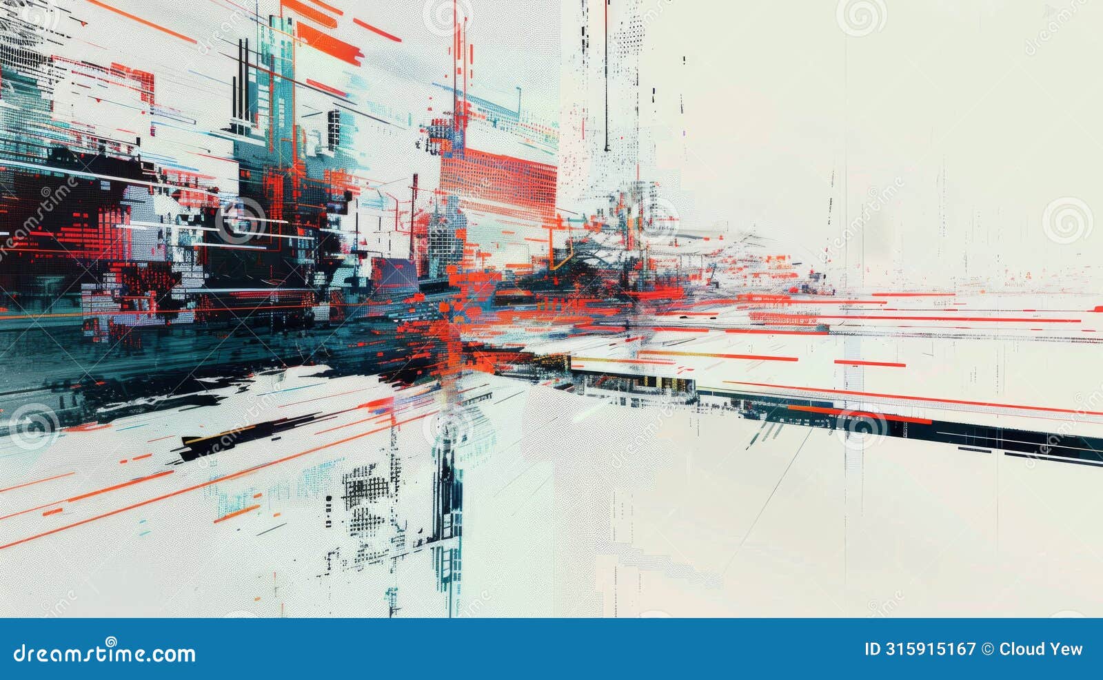 Pixelated Glitch Effects Adding a Retro-futuristic Touch Stock ...