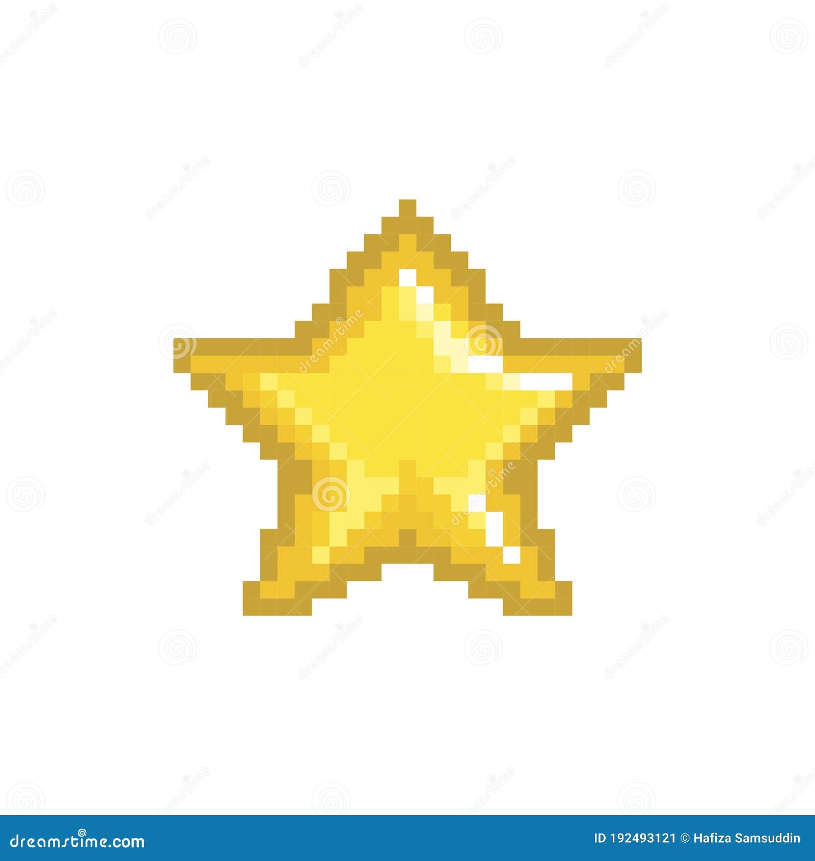 Pixelated Gold Star. Vector Illustration Decorative Design Stock Vector ...