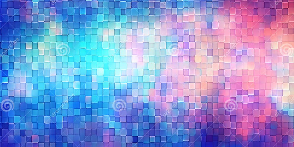 Pixelated Gradient with a Holographic Texture, Featuring Abstract Tiles ...