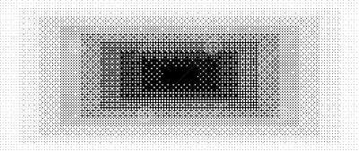 Pixelated Gradient Rectangle Frame. Black Dithered Radial Gradation ...
